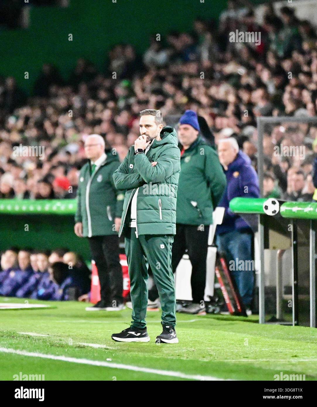Spanish King Cup soccer match Racing Santander vs FC Barcelona at El ...