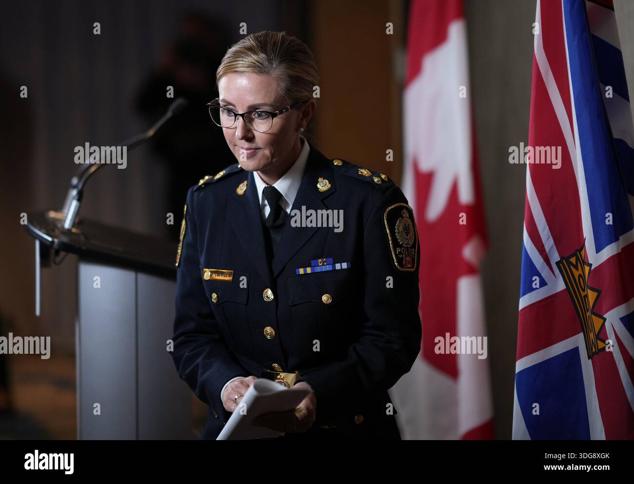 Then Vancouver Police deputy chief Fiona Wilson steps away from the ...
