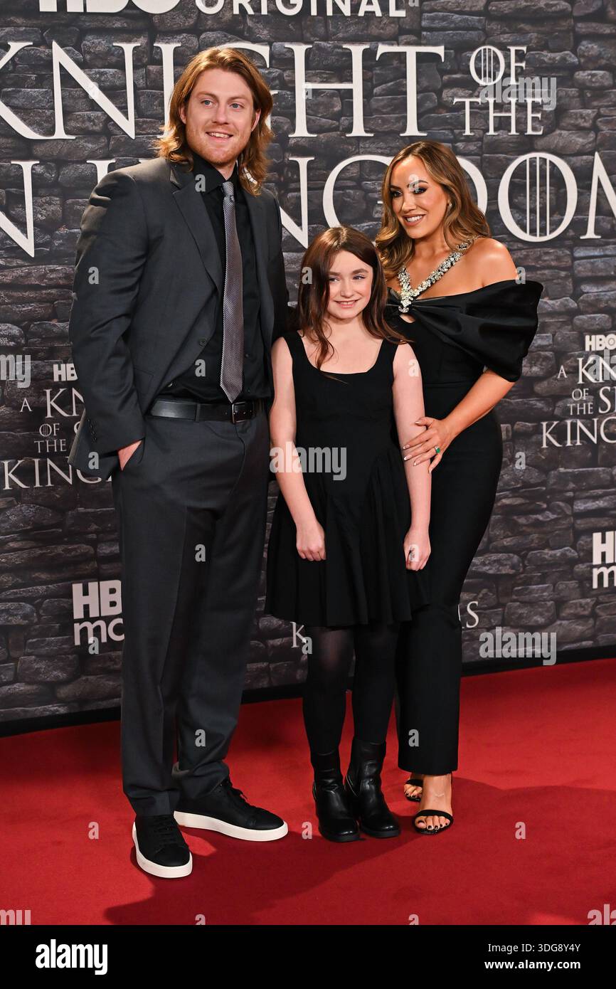 Peter Claffey on the red carpet of the premiere Knight of the seven ...