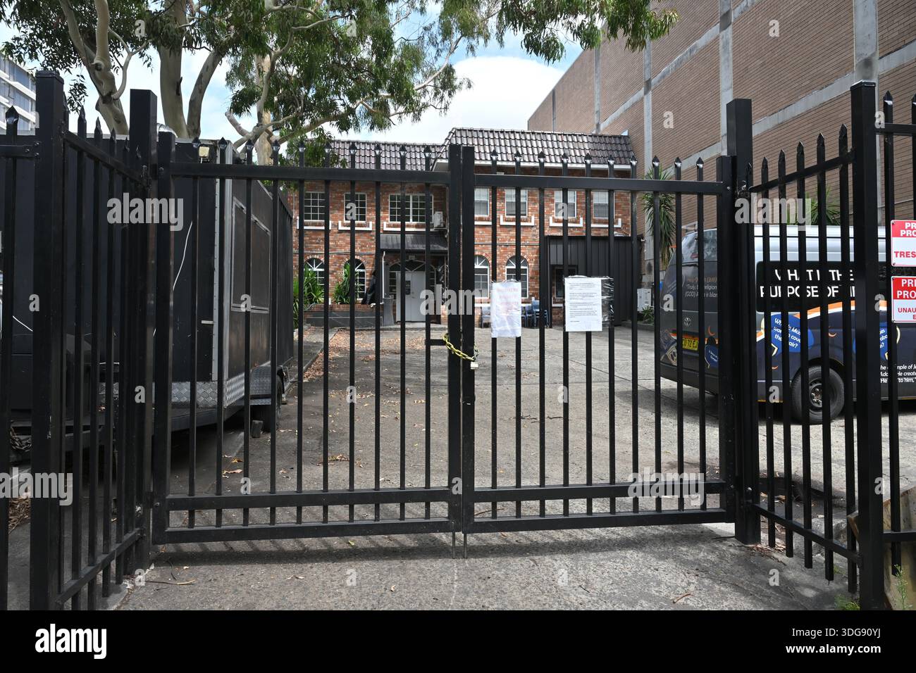 The Al Madina Dawah Centre prayer hall is seen closed up in Bankstown ...