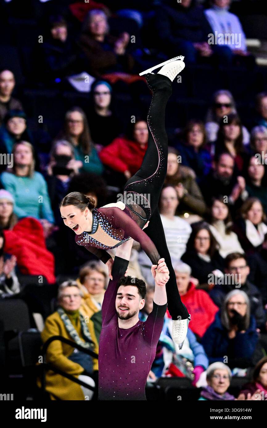 Annika HOCKE & Robert KUNKEL (GER), during Pairs Free Skating, at the ...
