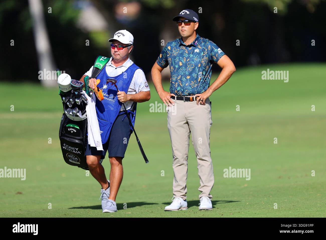 January 15, 2026 - Corey Koauma with his caddie Ryan Nagata during the ...