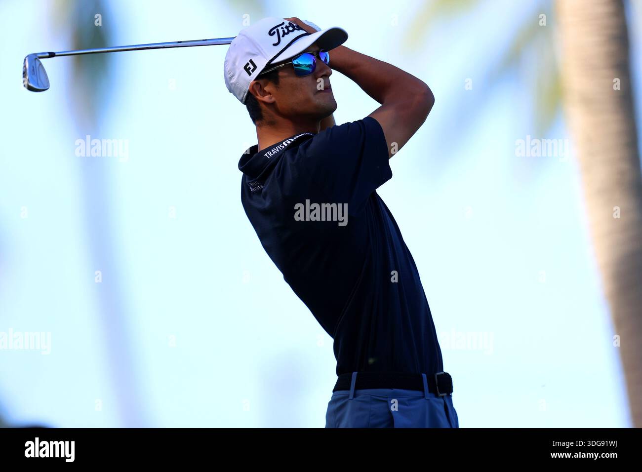 January 15, 2026 - Ricky Castillo hits from the 7th tee during the ...