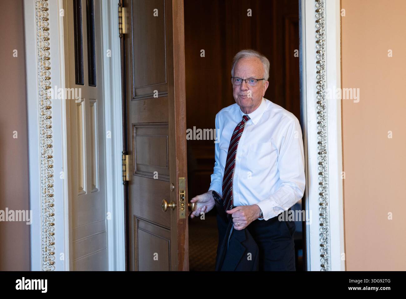 Sen. Jerry Moran (R-Kan.) is seen at the U.S. Capitol Jan. 15, 2026 ...