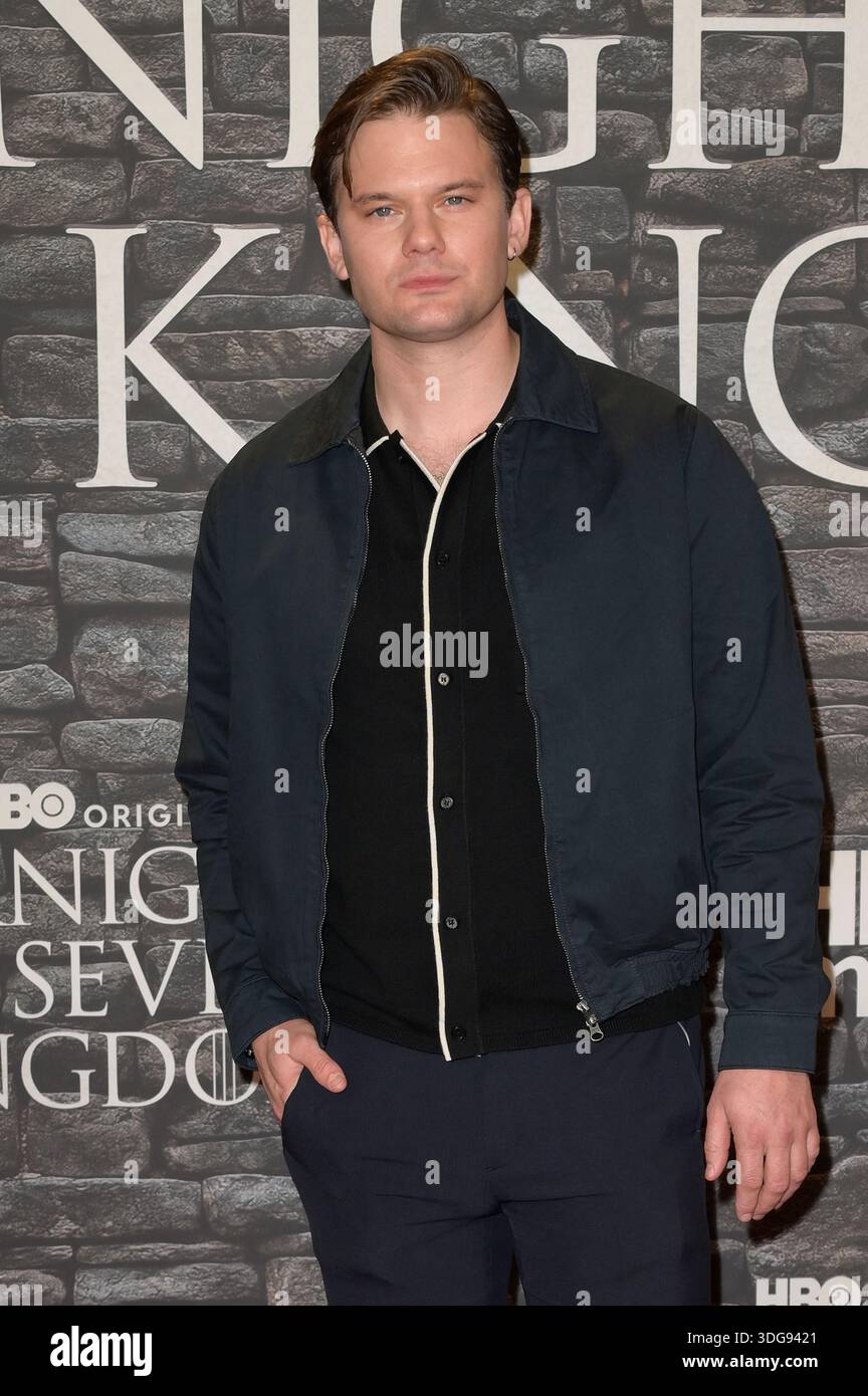 Jeremy Irvine attends the red carpet of HBOMax series A knight of the ...