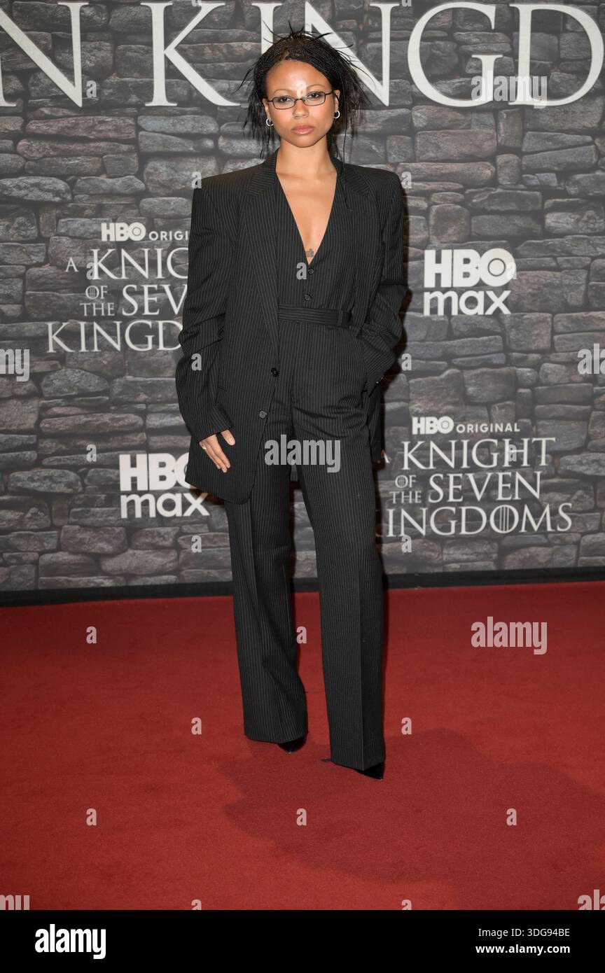 Myha'La Herrold attends the red carpet of HBOMax series A knight of the ...