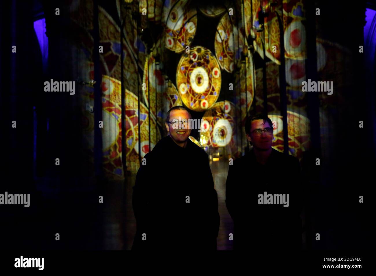Artist Peter Walker, left, and David Harper, the composer for the ...