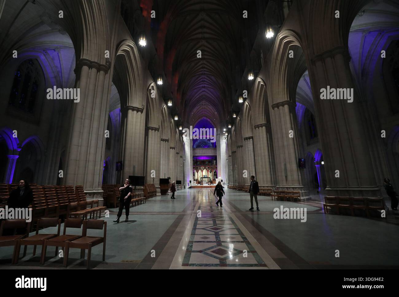 The Washington National Cathedral, is seen before the opening night of ...