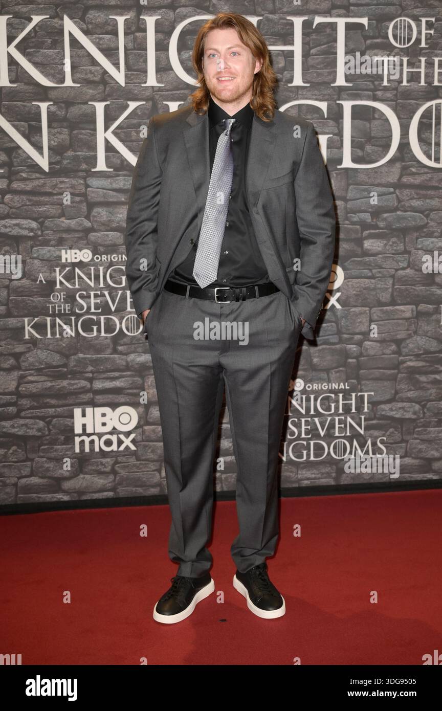 Peter Claffey attends the red carpet of HBOMax series A knight of the ...