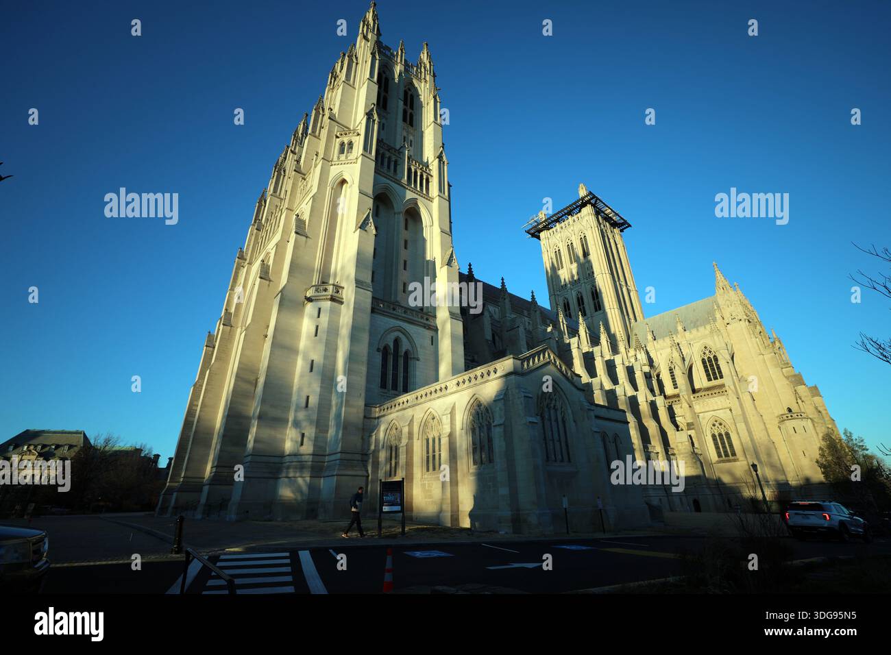 The Washington National Cathedral, is seen before of the opening Night ...