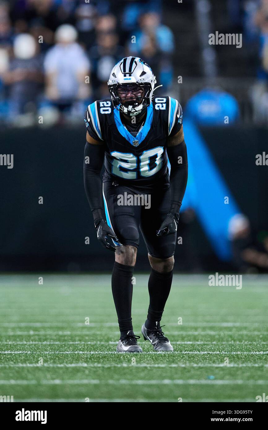 Carolina Panthers safety D'Anthony Bell (20) lines up on special teams ...