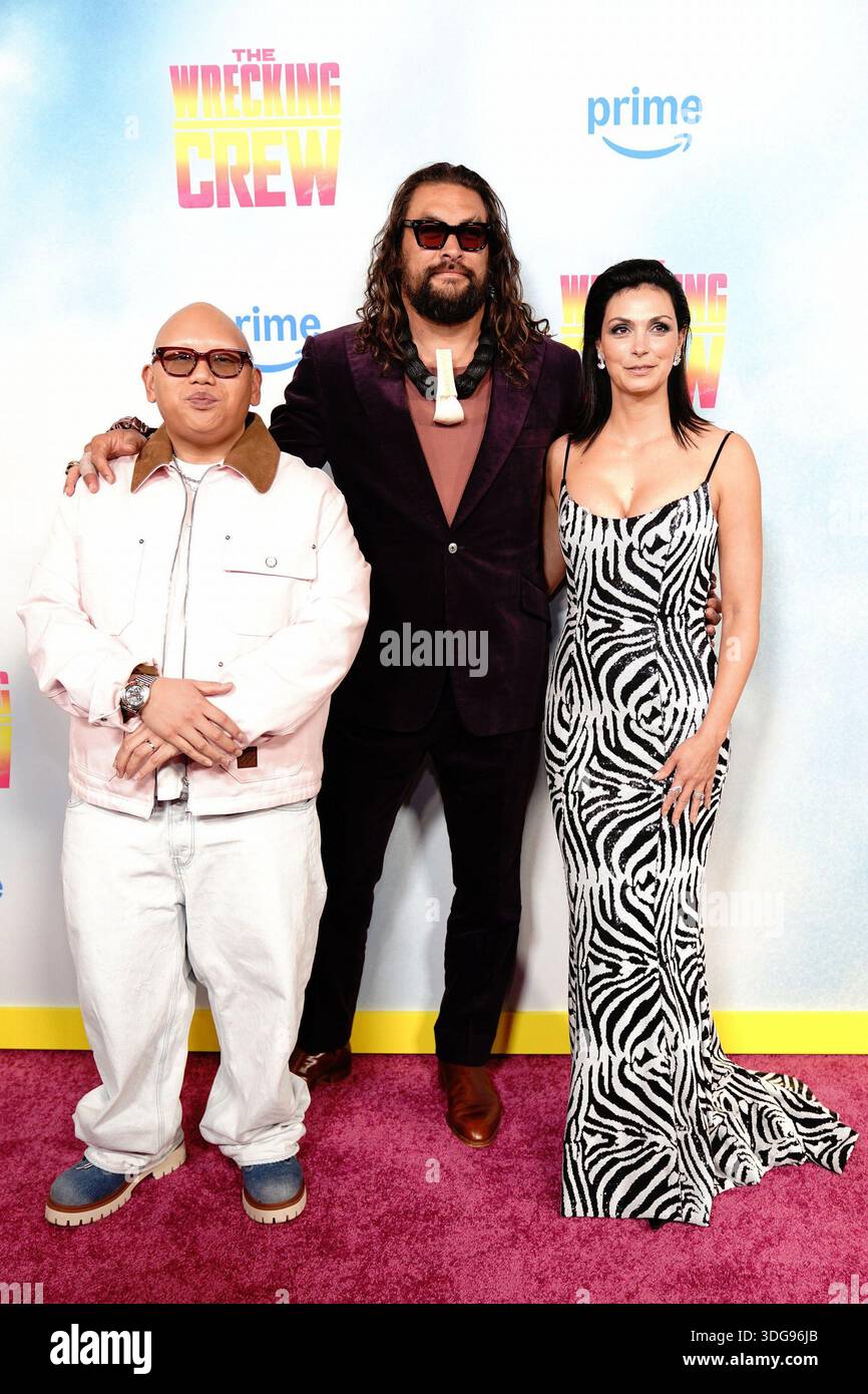 Jacob Batalon, Jason Momoa, Morena Baccarin at arrivals for THE ...