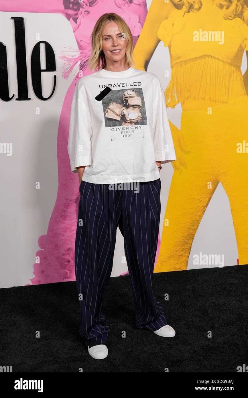 Charlize Theron arrives at the premiere of the second season of "Palm ...