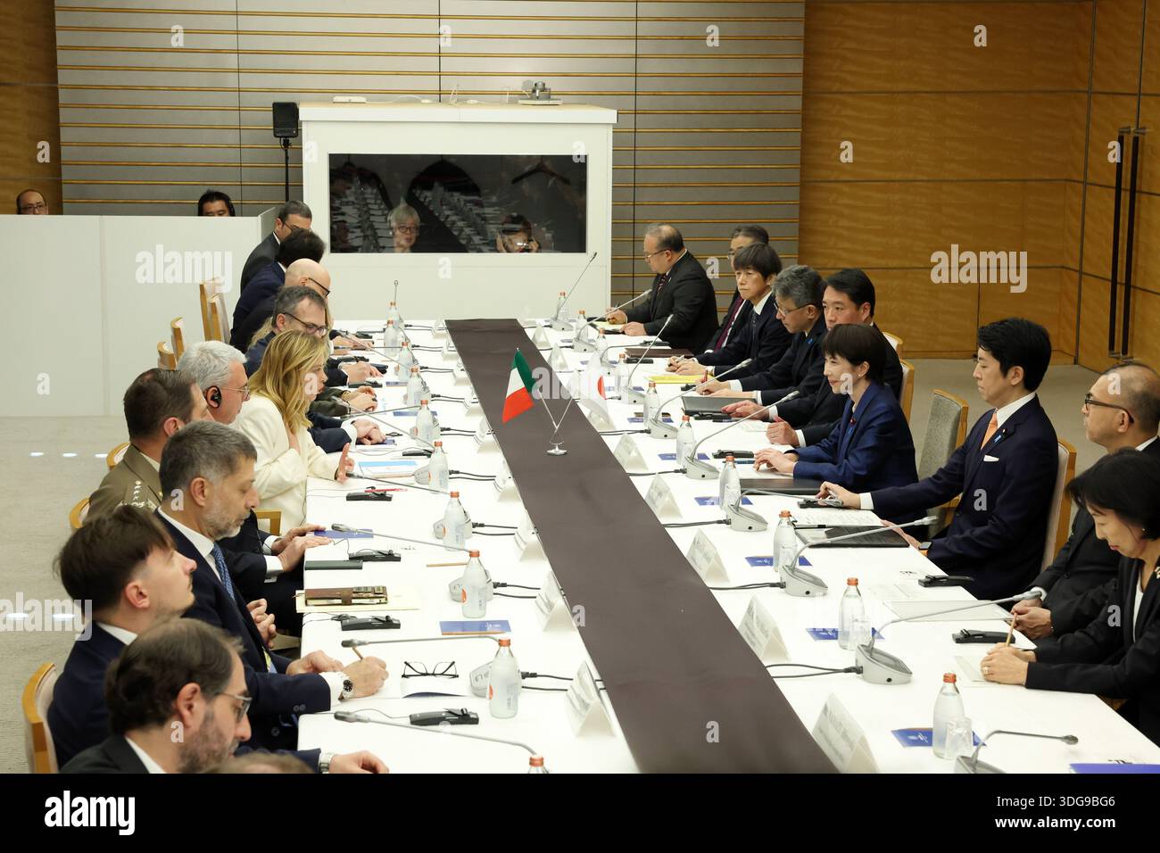 Italy's Premier Giorgia Meloni, center left, and Japan's Prime Minister ...