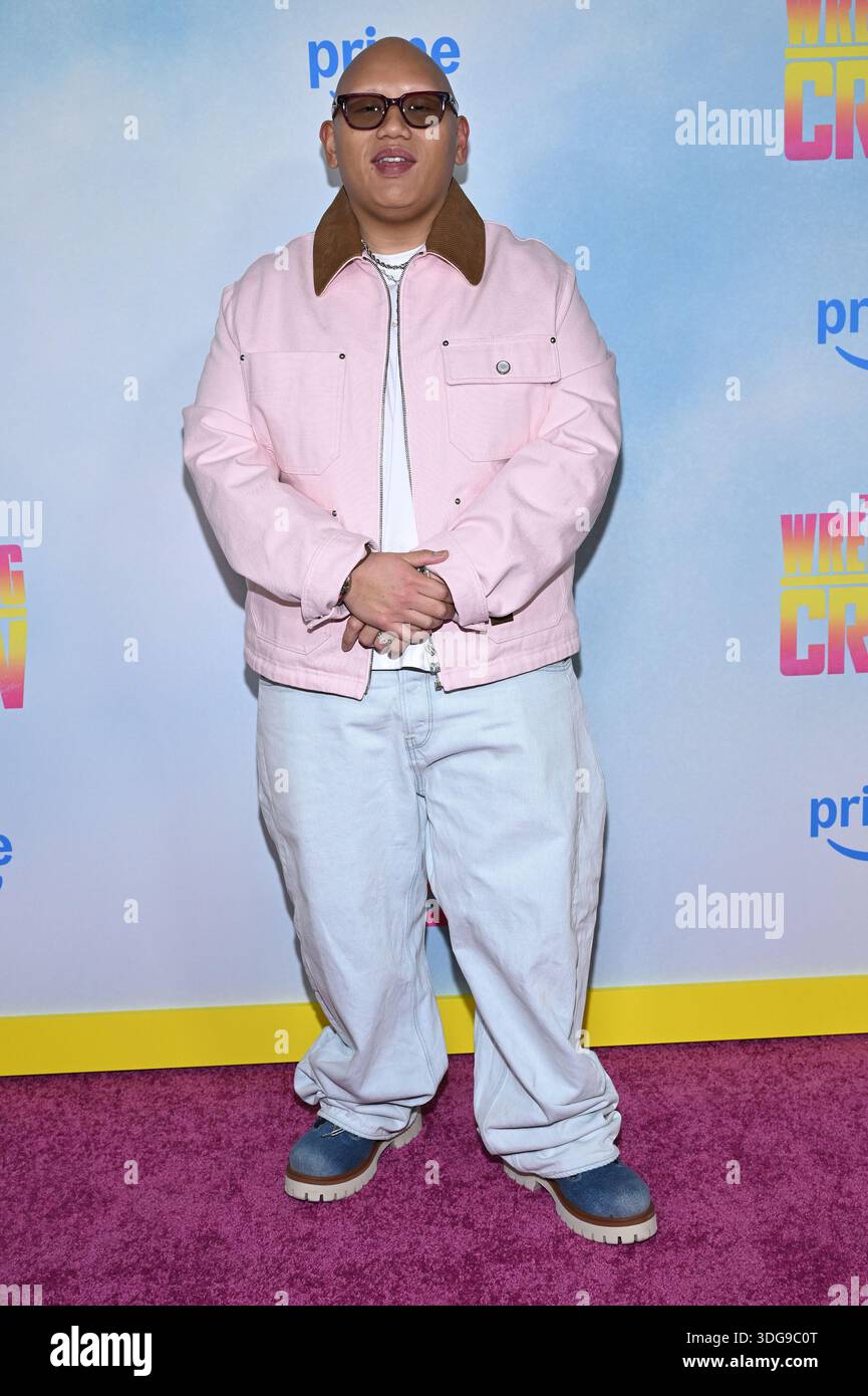 Jacob Batalon walking the red carpet at 'The Wrecking Crew' New York ...