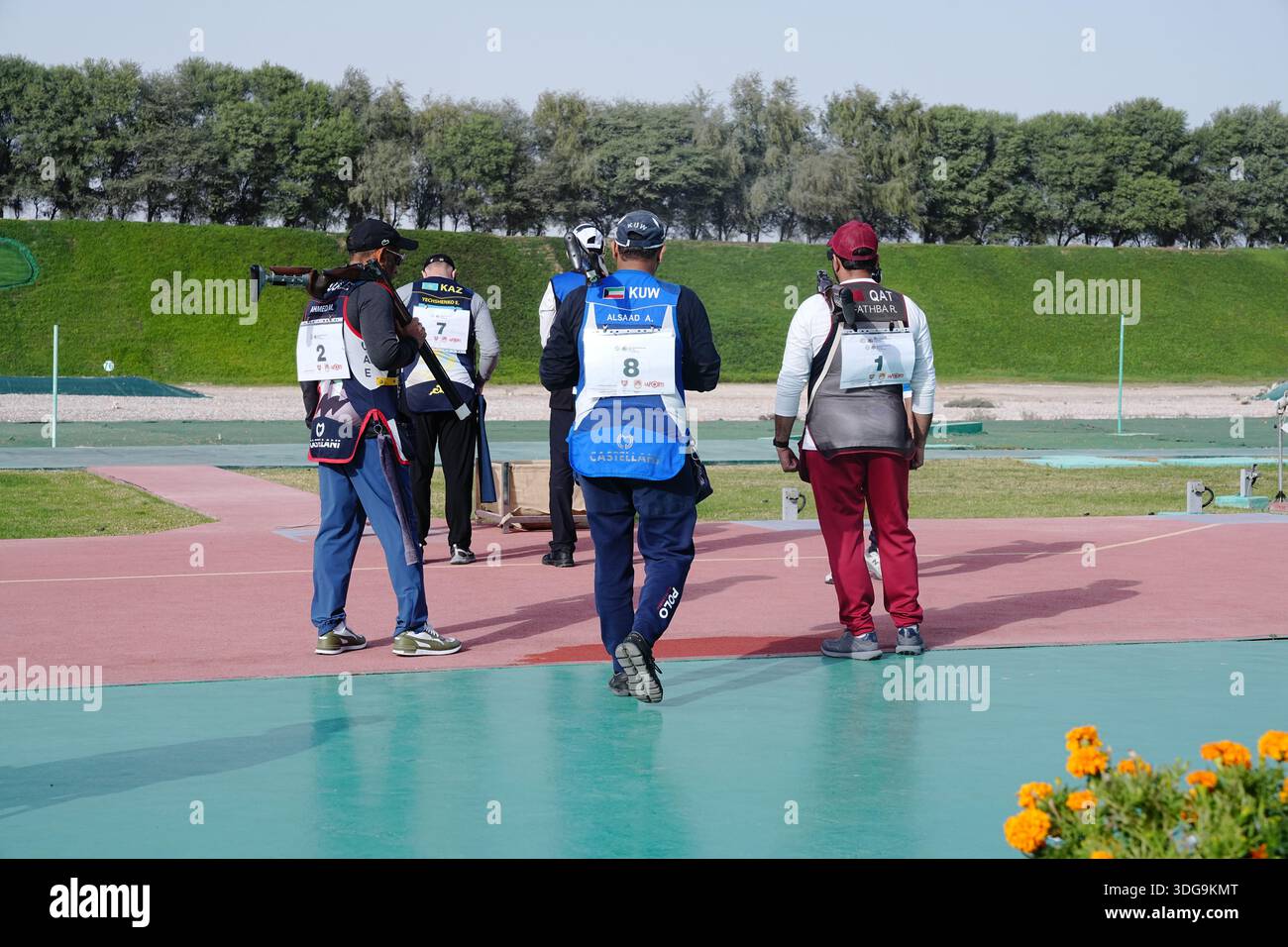 Shooters competing in the men’s and women’s skeet individual events at ...