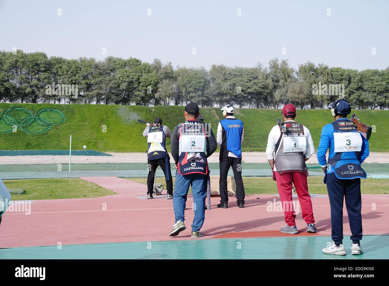 Shooters competing in the men’s and women’s skeet individual events at ...