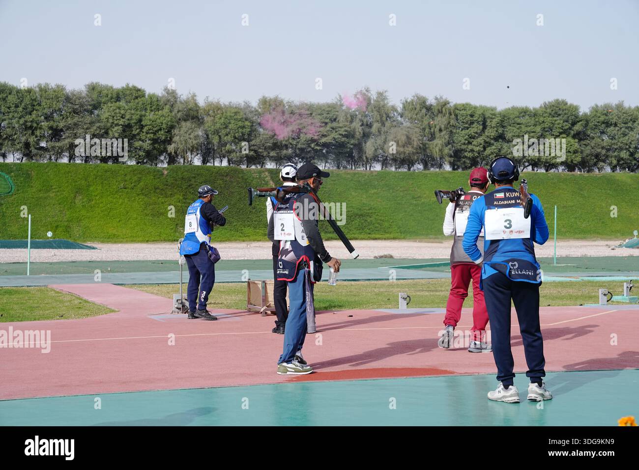 Shooters competing in the men’s and women’s skeet individual events at ...