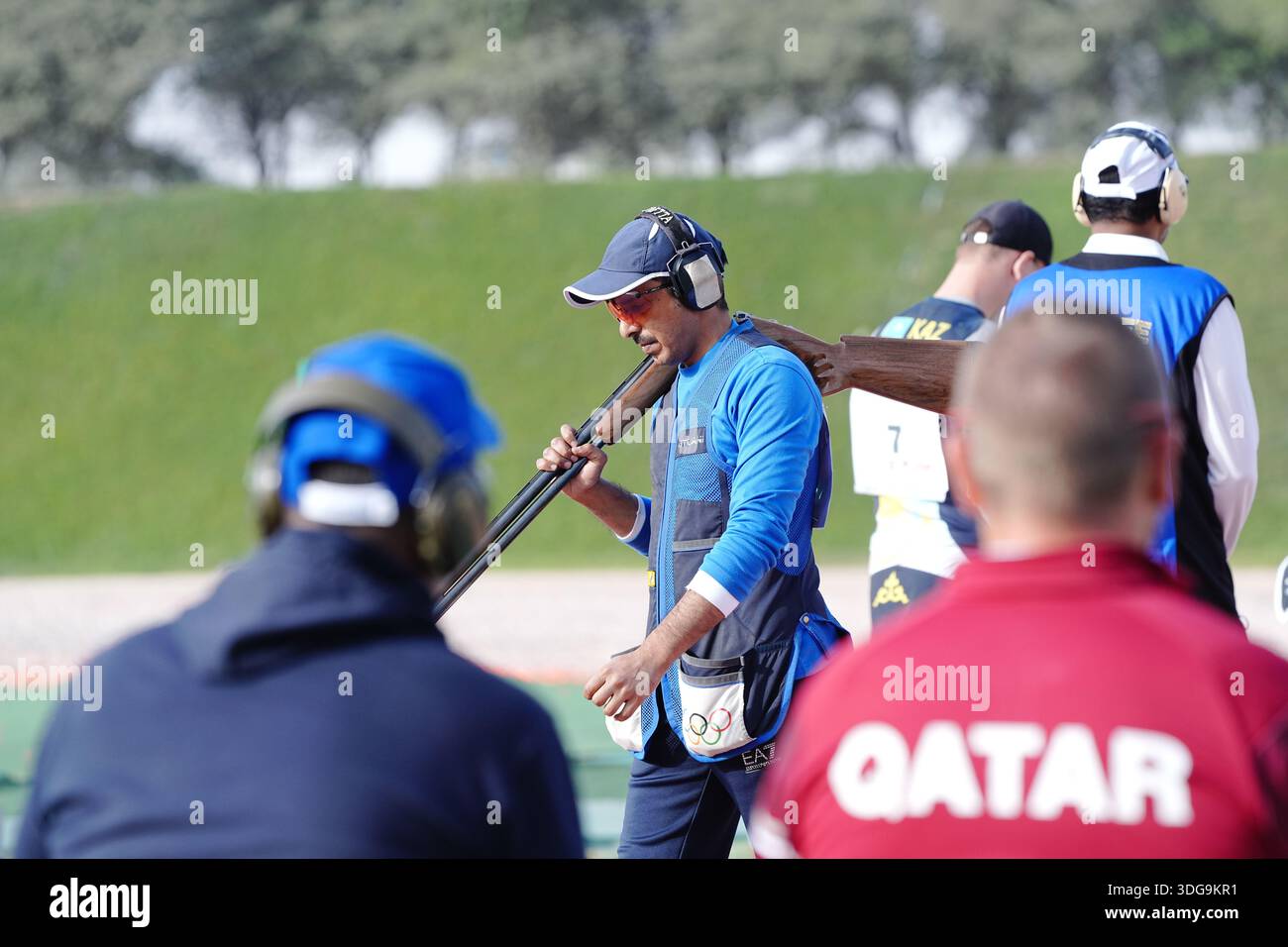 Shooters competing in the men’s and women’s skeet individual events at ...