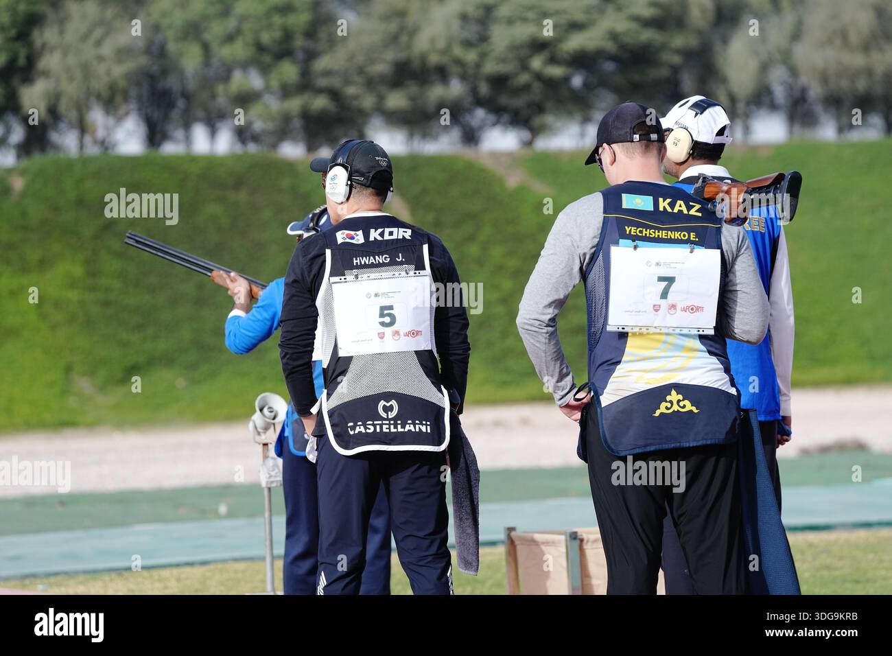 Shooters competing in the men’s and women’s skeet individual events at ...