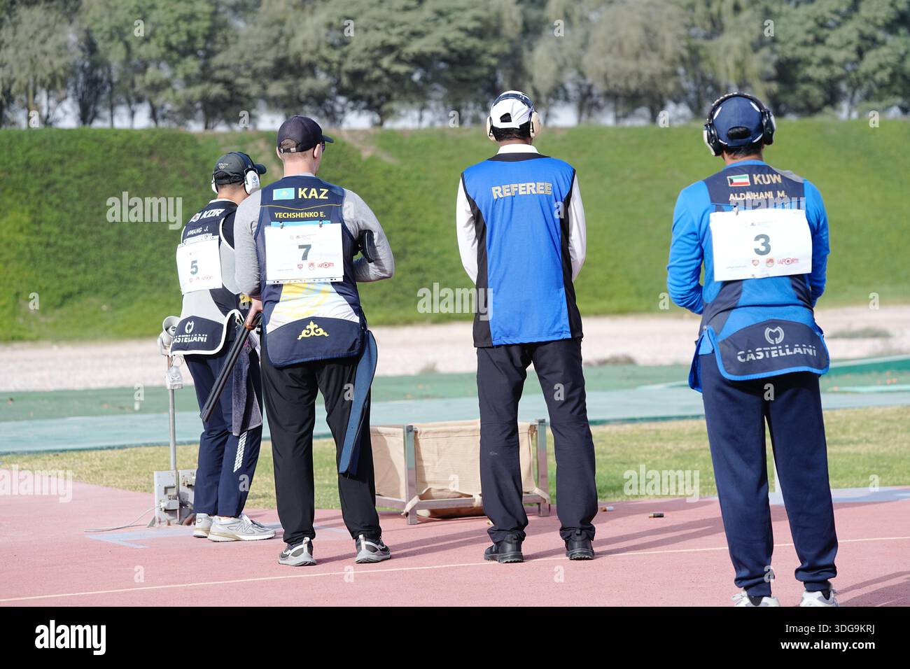 Shooters competing in the men’s and women’s skeet individual events at ...