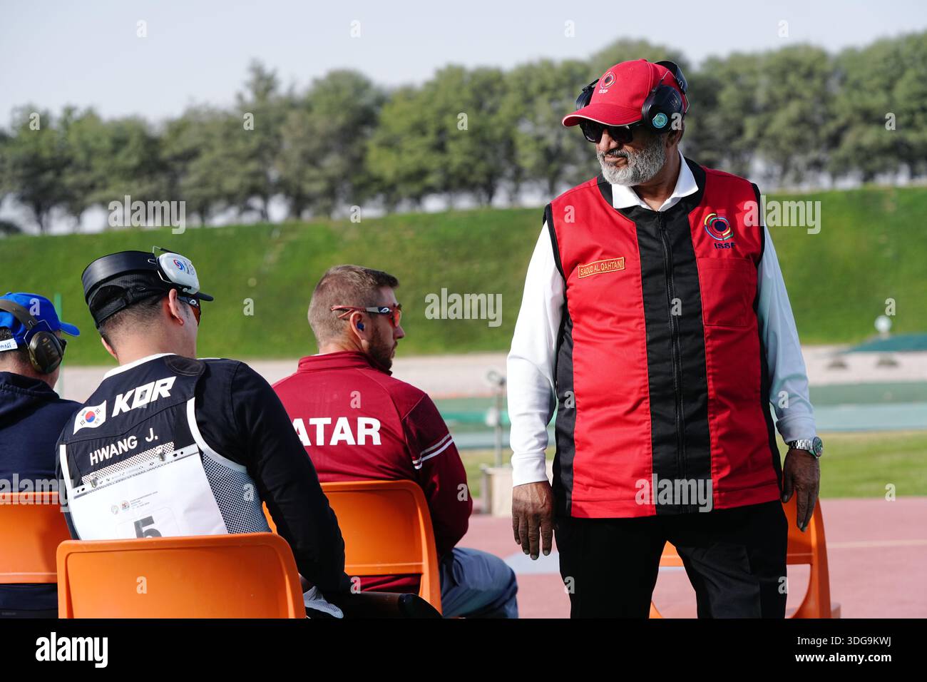 Shooters competing in the men’s and women’s skeet individual events at ...