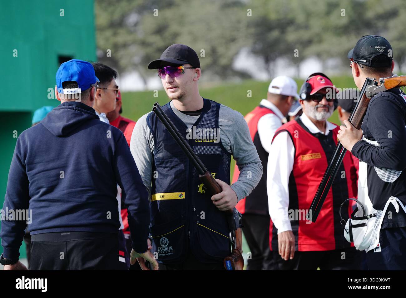 Shooters competing in the men’s and women’s skeet individual events at ...