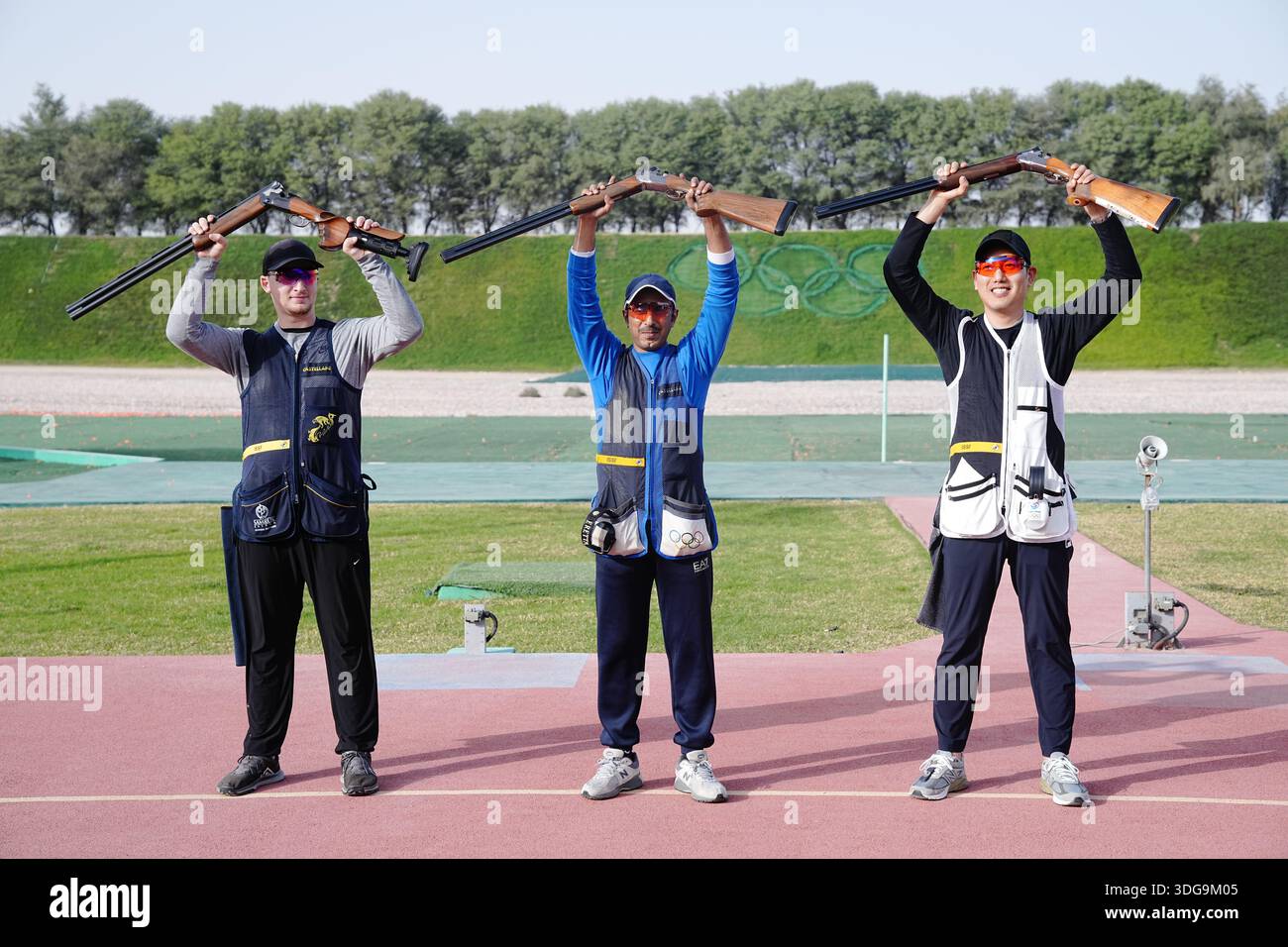 Shooters competing in the men’s and women’s skeet individual events at ...