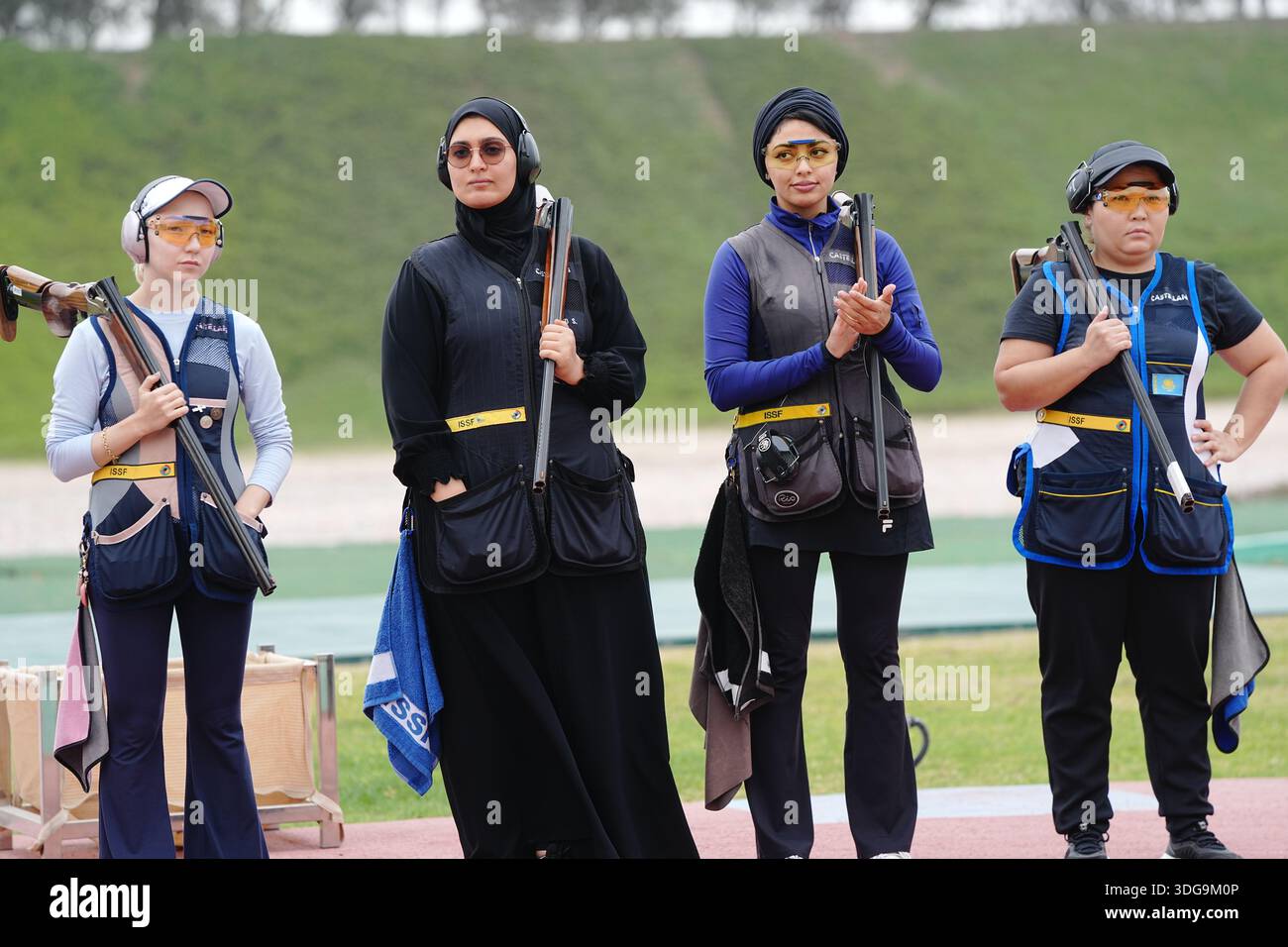 Shooters competing in the men’s and women’s skeet individual events at ...