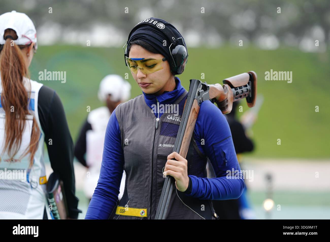 Shooters competing in the men’s and women’s skeet individual events at ...