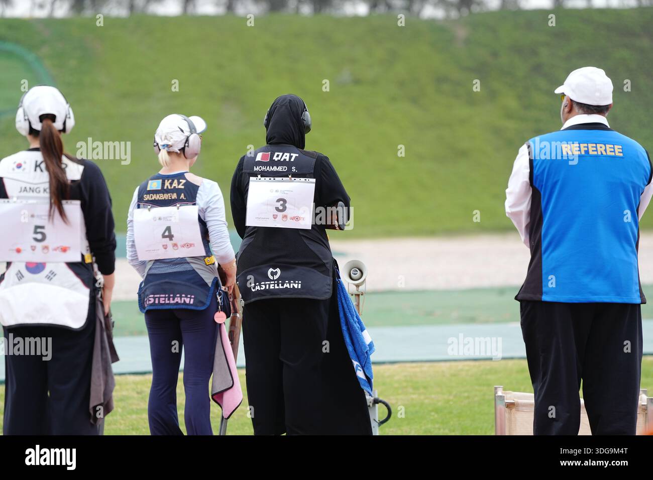 Shooters competing in the men’s and women’s skeet individual events at ...