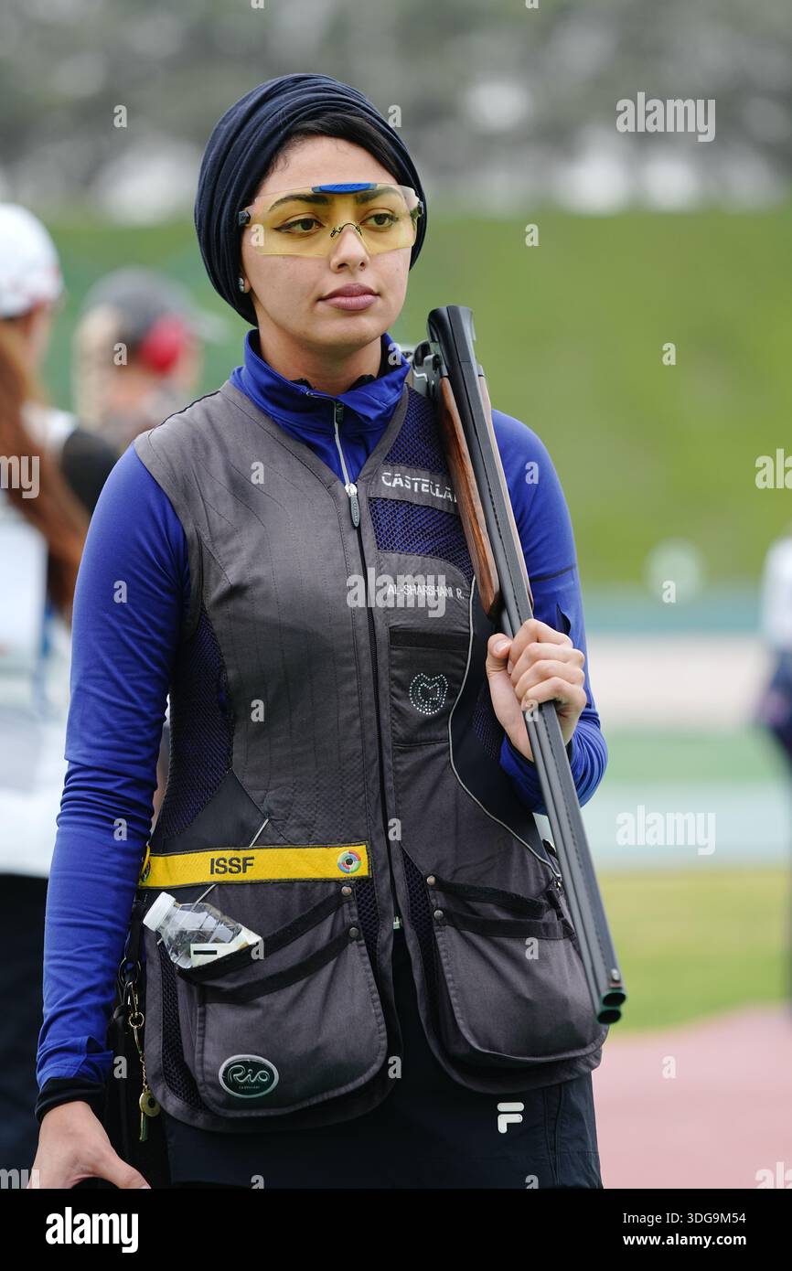 Shooters competing in the men’s and women’s skeet individual events at ...