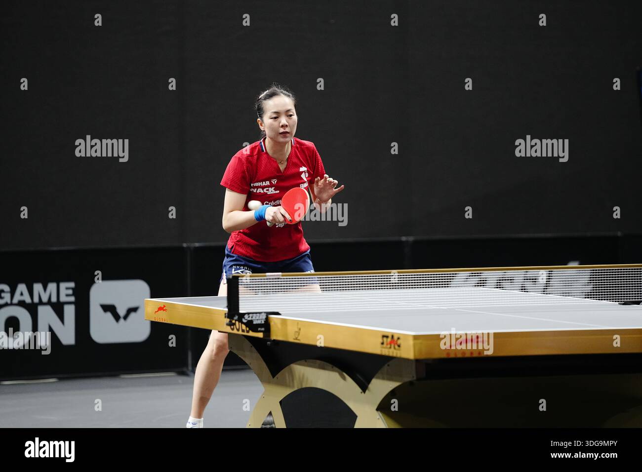 Table tennis players during the WTT Star Contender Doha 2026 which took ...