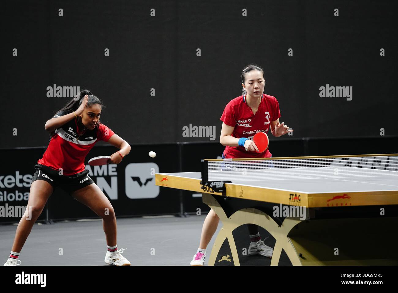 Table tennis players during the WTT Star Contender Doha 2026 which took ...