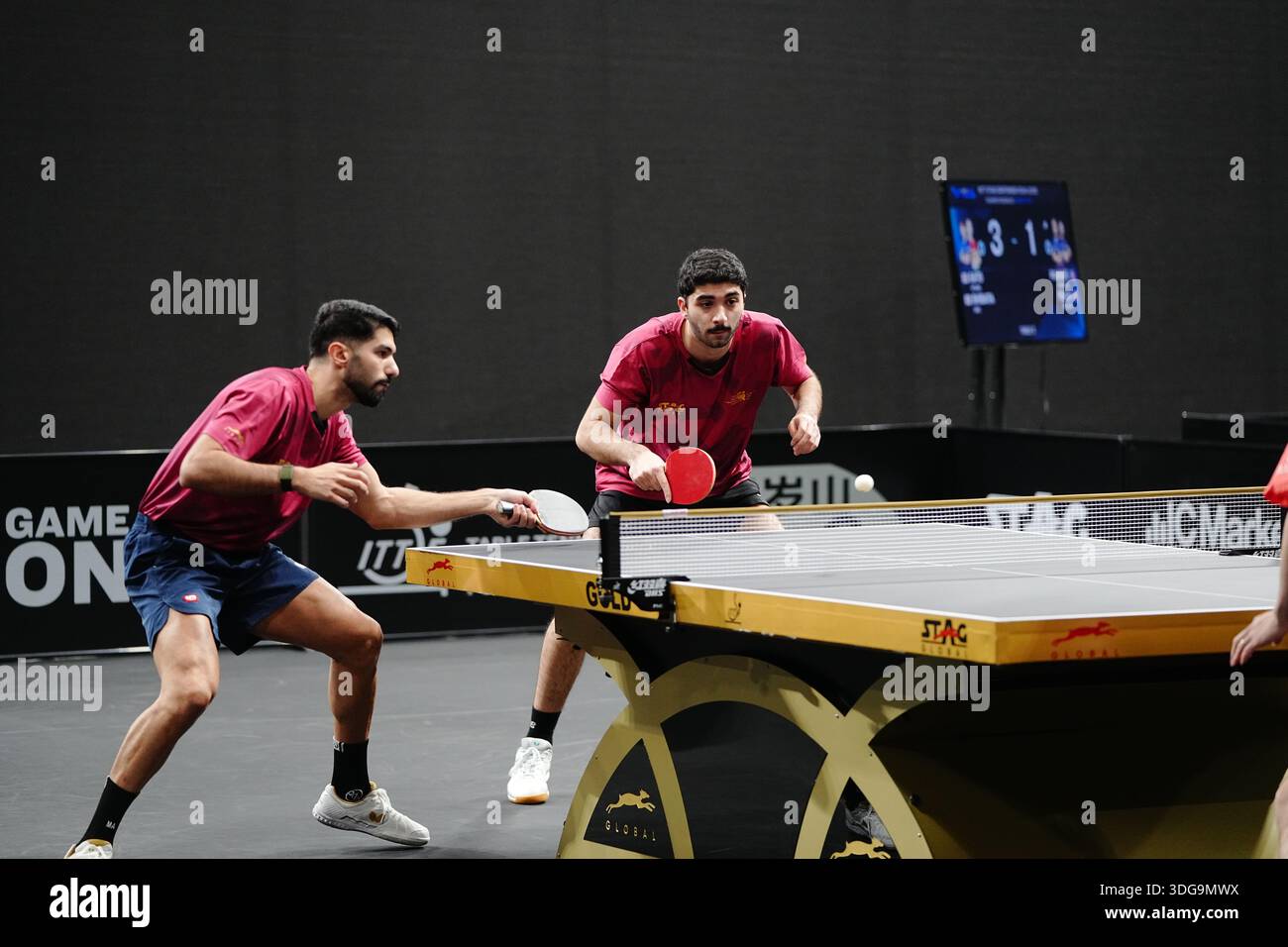 Table tennis players during the WTT Star Contender Doha 2026 which took ...