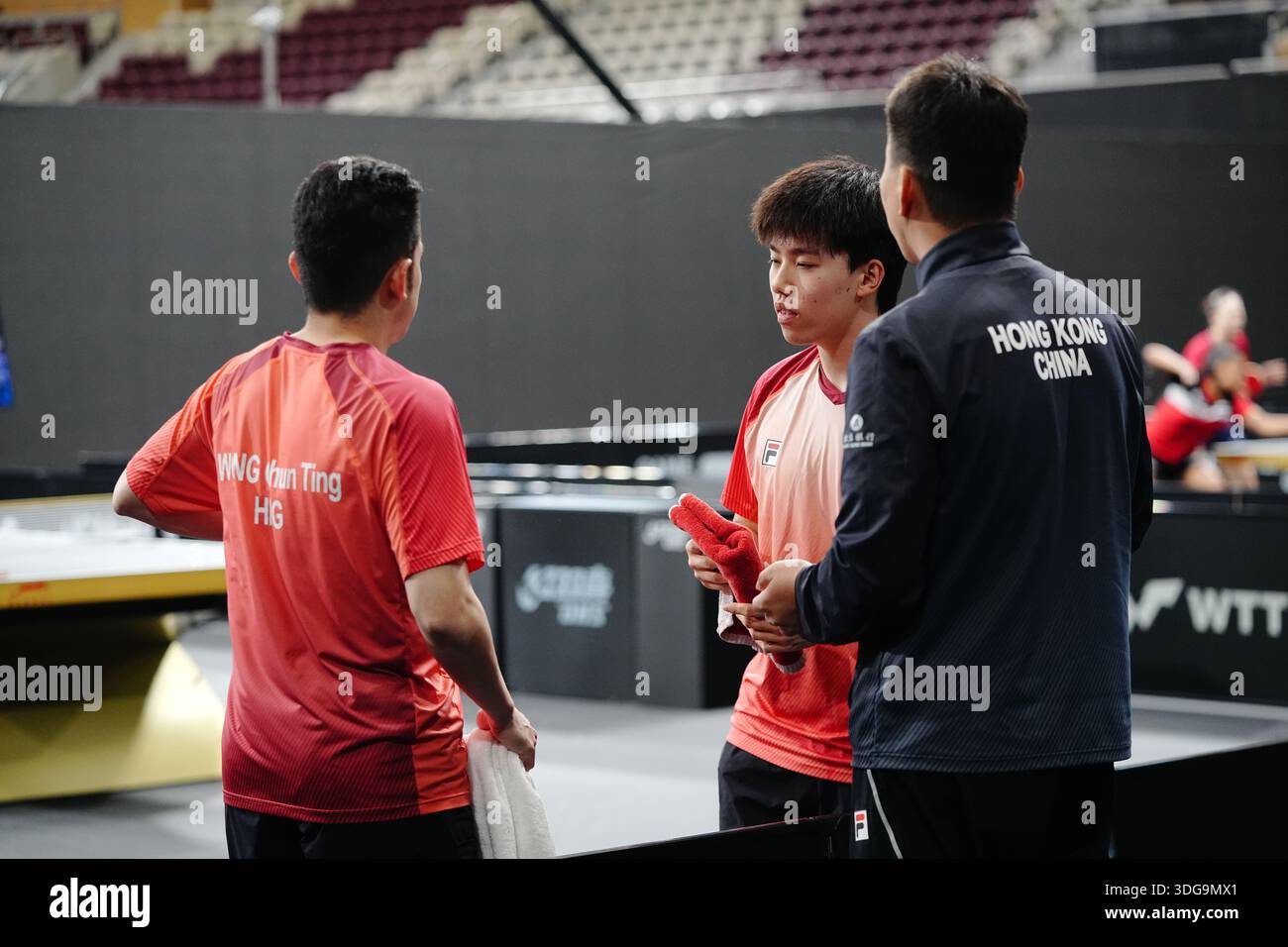 Table tennis players during the WTT Star Contender Doha 2026 which took ...