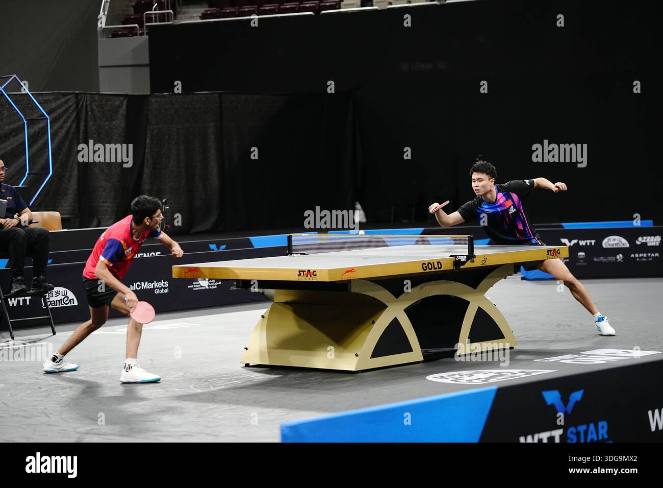 Table tennis players during the WTT Star Contender Doha 2026 which took ...
