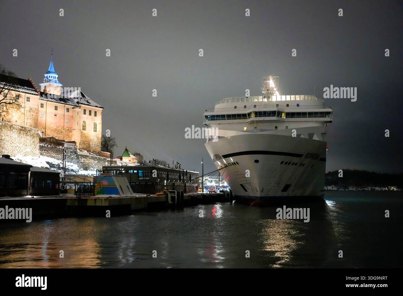 Oslo 20260116. 1000 Faroese handball fans arrive in Oslo with a ...
