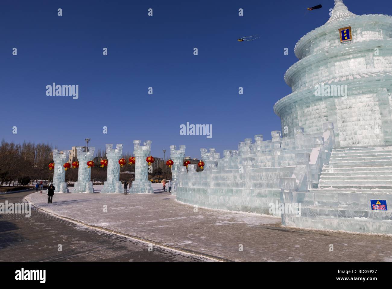 A massive 'Ice Temple of Heaven' sculpture is displayed at Culture ...