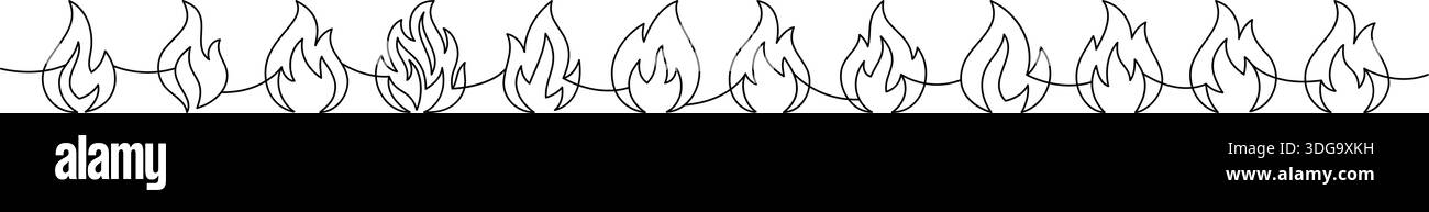 Seamless fire flames border Black and White Stock Photos & Images - Alamy