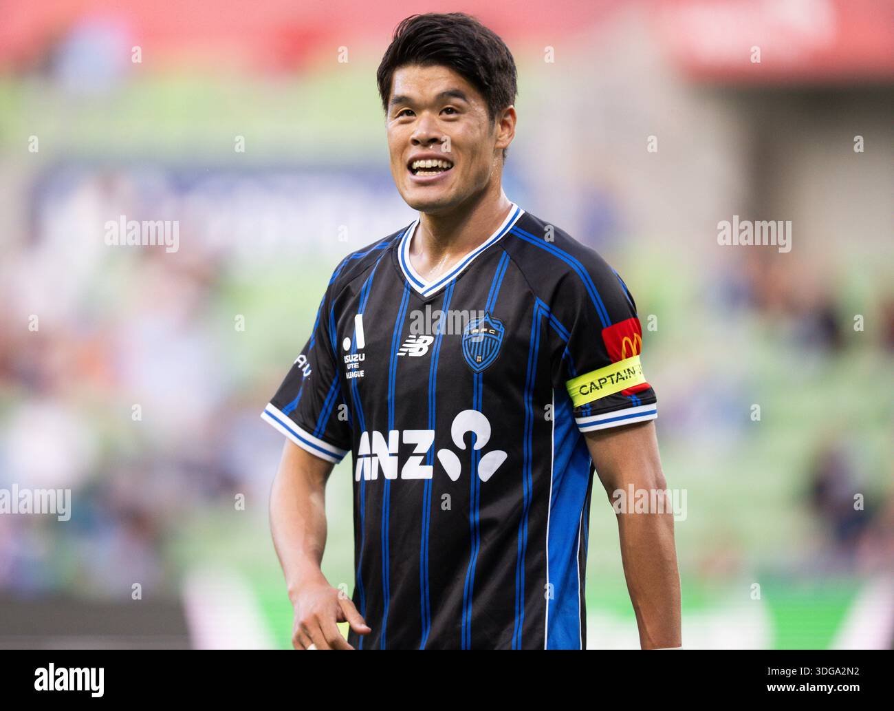MELBOURNE, AUSTRALIA - JANUARY 16: Auckland's Hiroki Sakai in action ...