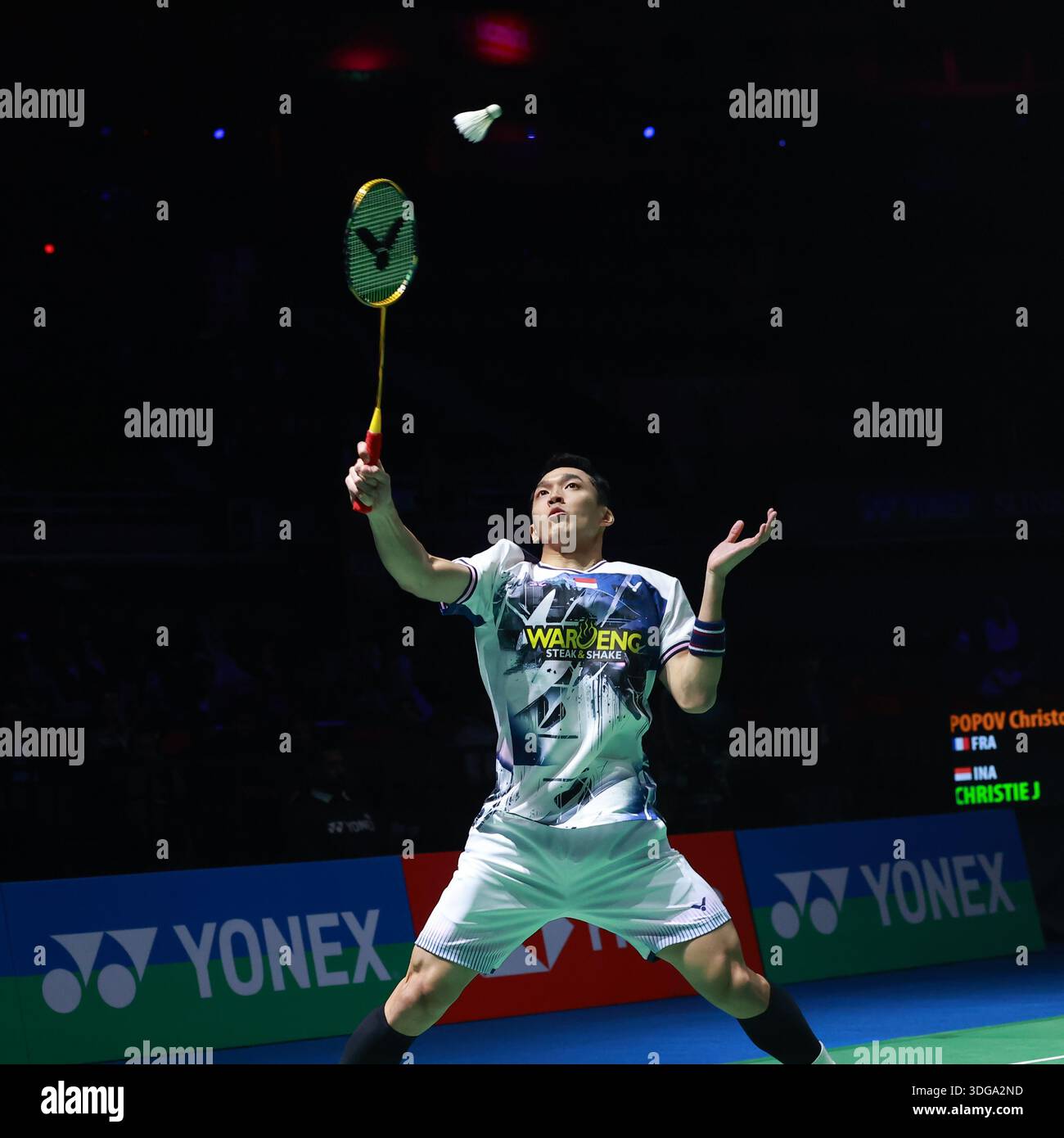 Christo POPOV of France vs. Jonatan CHRISTIE of Indonesia during Men's ...