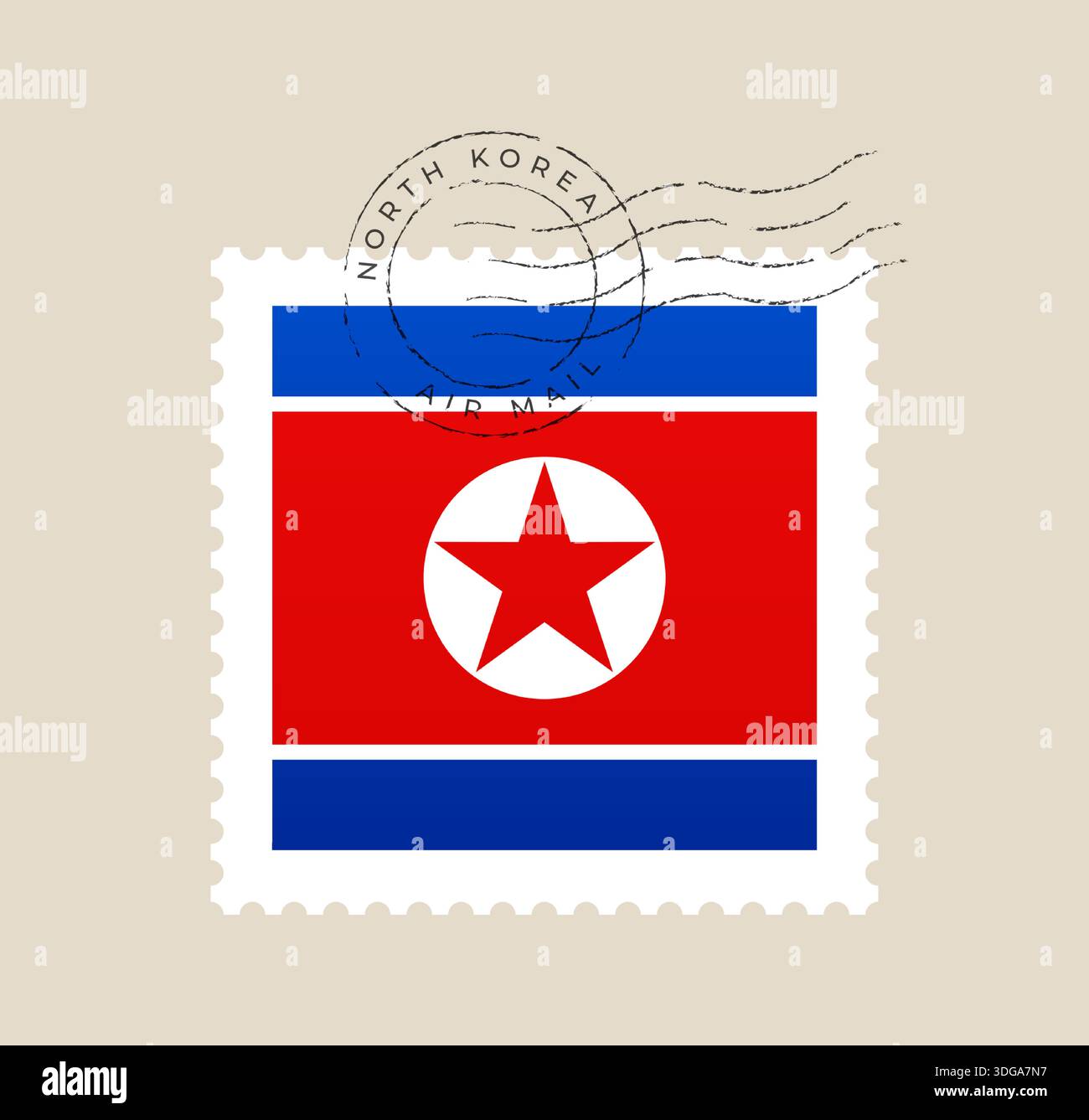 North korean postage stamp Stock Vector Images - Alamy