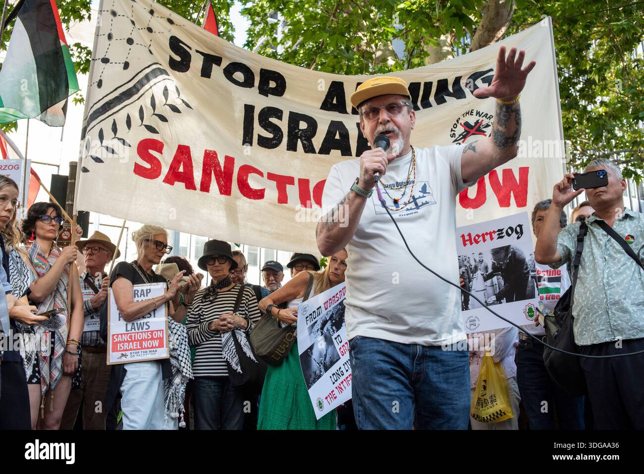 Sydney, Australia. 16 January 2026. Murri poet and activist Uncle Ken ...