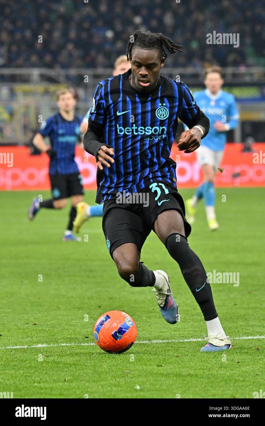Yann Bisseck the Italian championship Serie A 2025-2026 football match ...