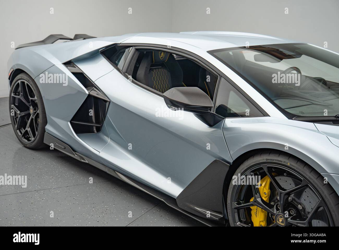 Lamborghini Revuelto luxury supercar profile in studio automotive ...