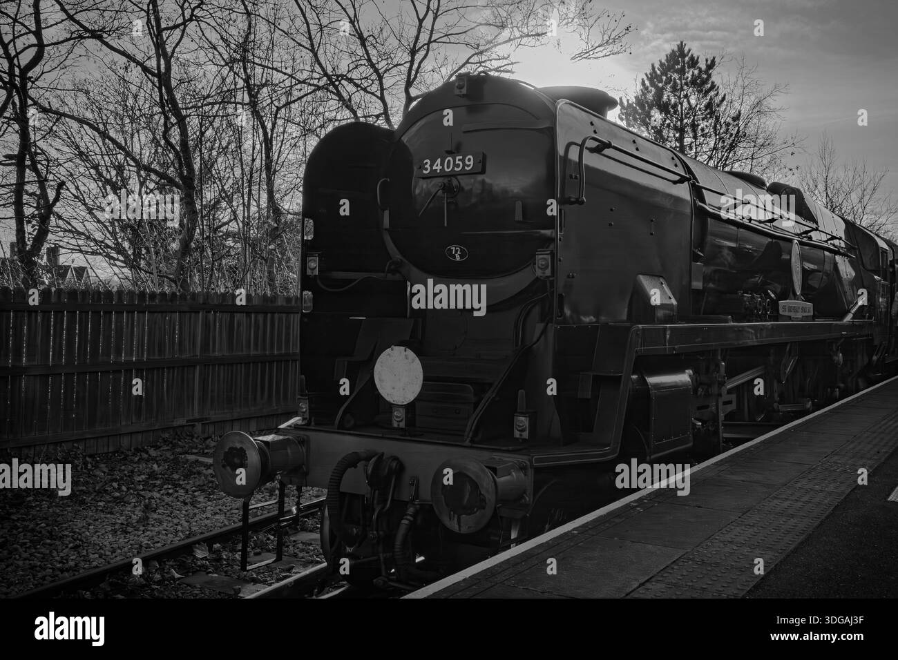 Steam locomotive - preserved - 34059 Sir Archibald Sinclair Stock Photo ...