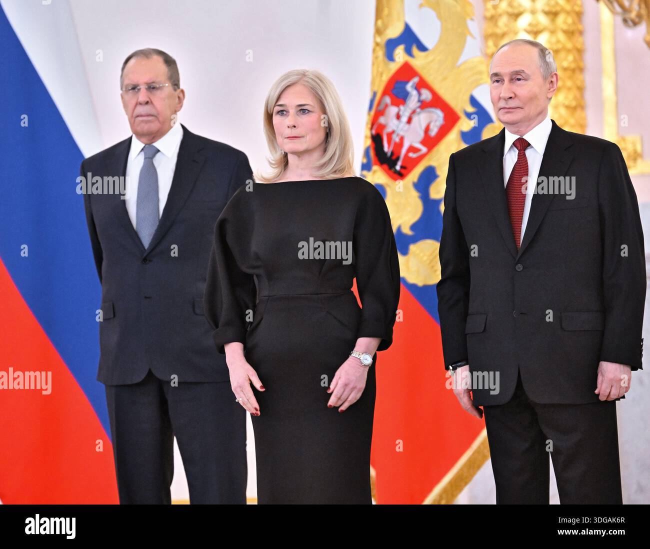 Moscow, Russia. 15th Jan, 2026. From left to right: Russian Foreign ...