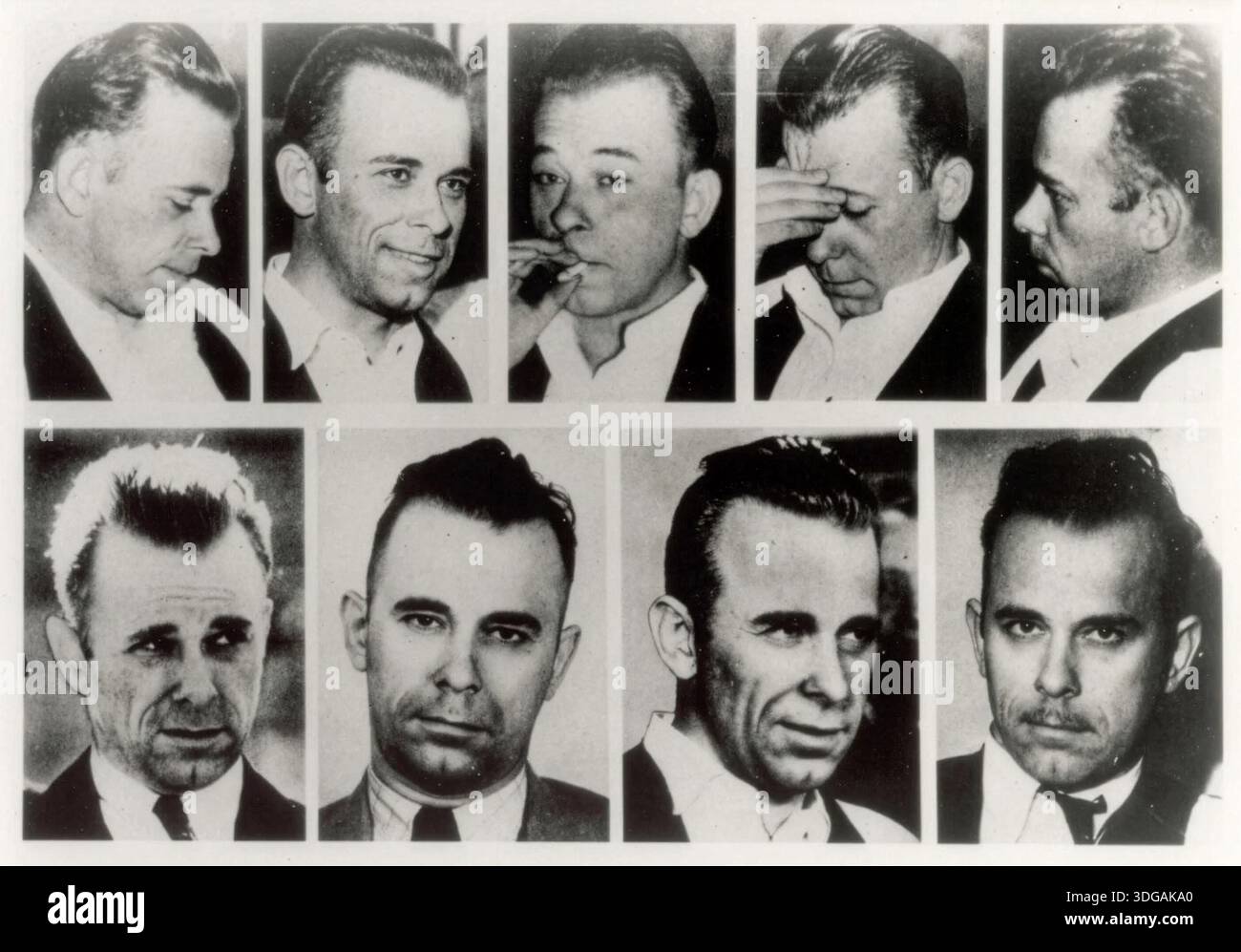 Many faces of American Gangster and bank robber John Dillinger, 1930s ...