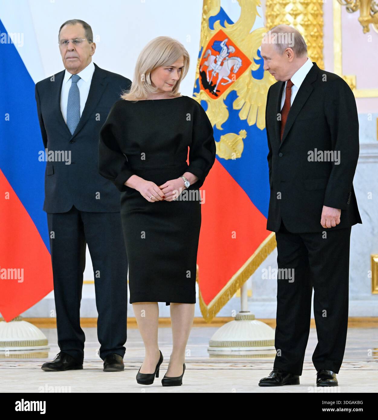 Moscow, Russia. 15th Jan, 2026. From left to right: Russian Foreign ...